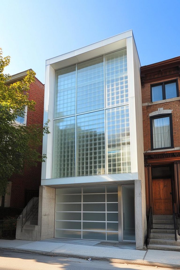 57 Glass Block Facade Houses That Shine Bright - Spesh View