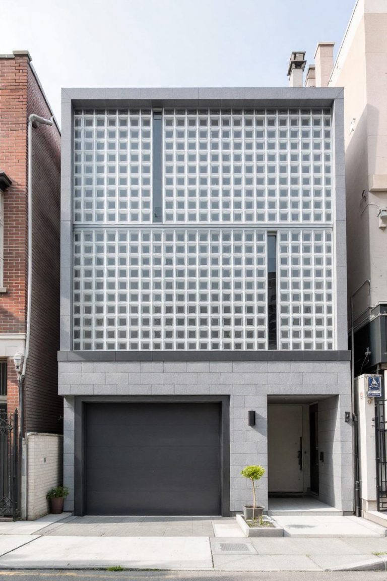 57 Glass Block Facade Houses That Shine Bright - Spesh View