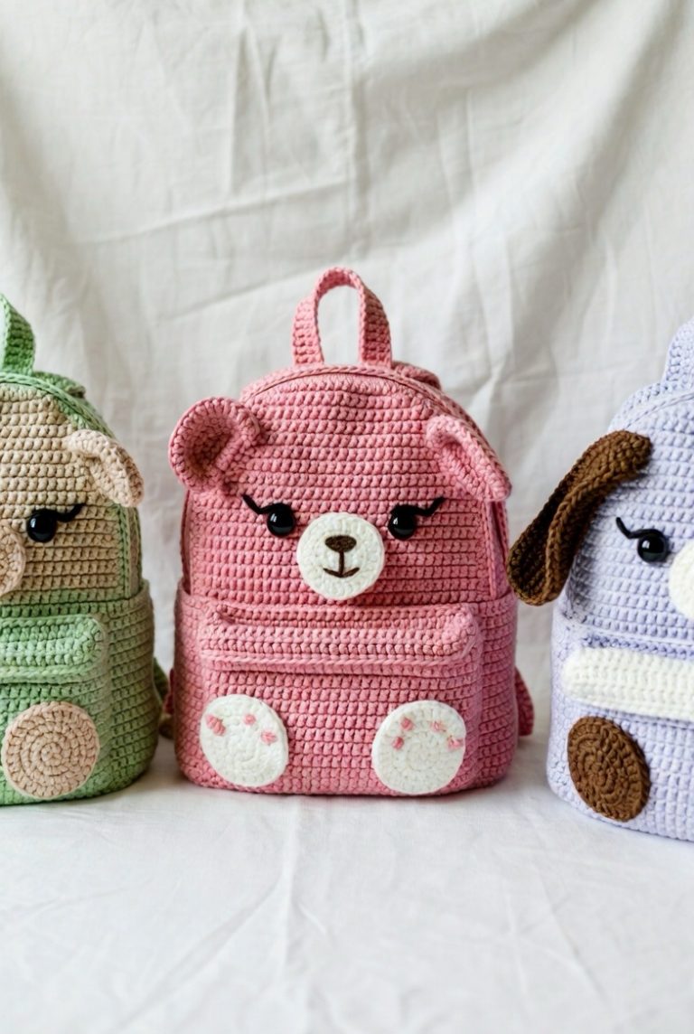 16 Cute & Creative Free Crochet Backpacks Perfect for Kids - Spesh View