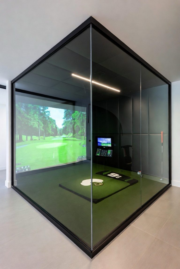 35 Modern Golf Simulator Room Ideas for a Sleek Home Setup - Spesh View