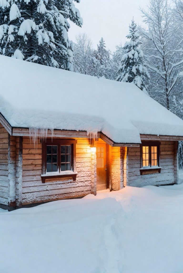 35 Charming Winter House Exterior Ideas for a Magical Season - Spesh View