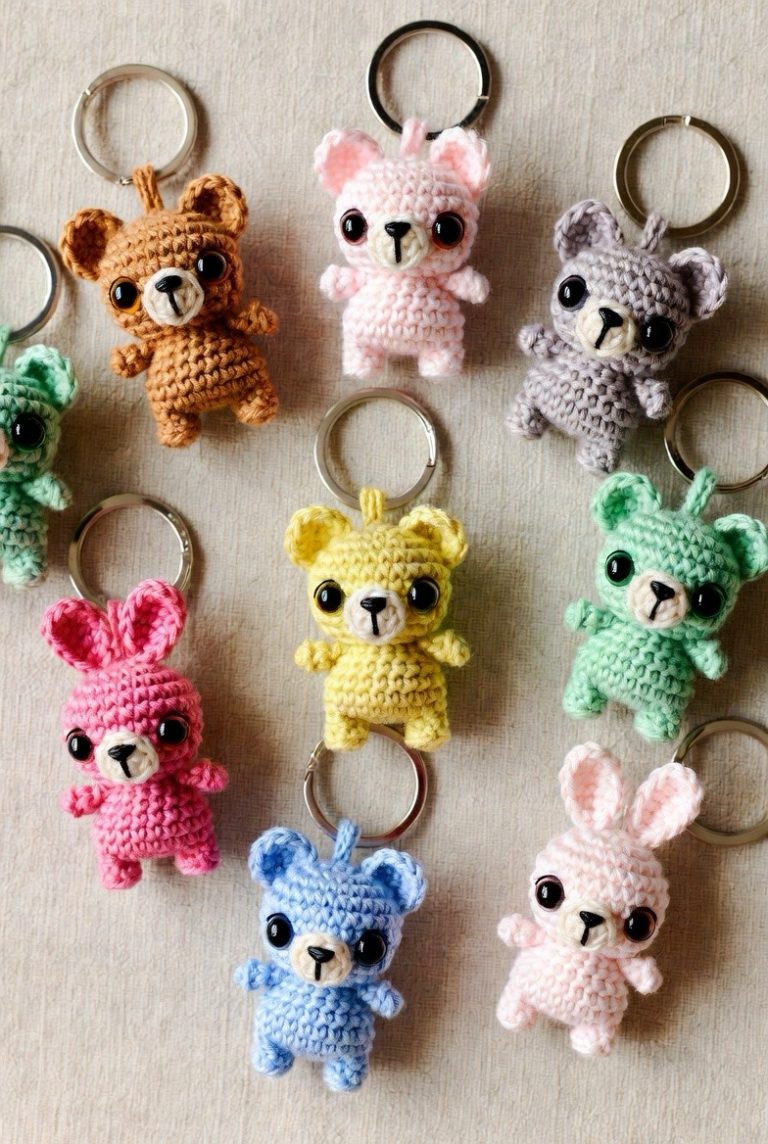 35 Creative Crochet Keychain Patterns That Are Easy and Useful - Spesh View
