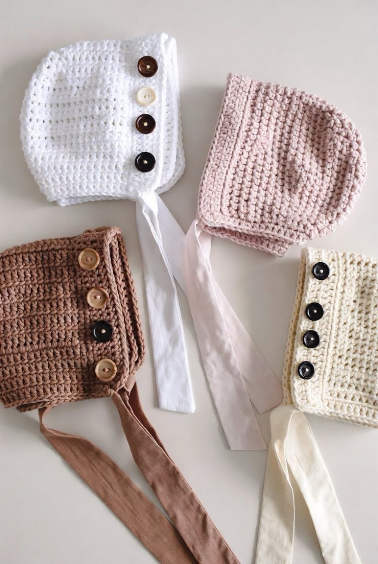 15 Cute and Cozy Crochet Baby Bonnet Ideas - Spesh View