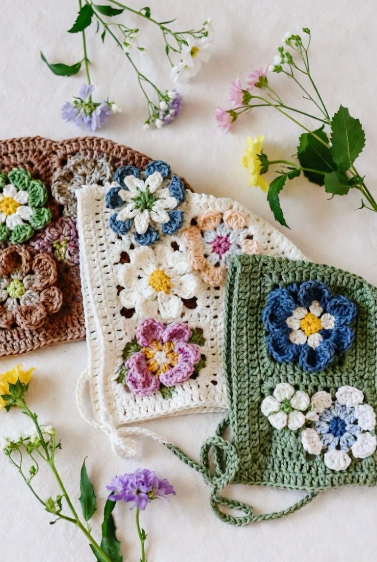 15 Cute and Cozy Crochet Baby Bonnet Ideas - Spesh View