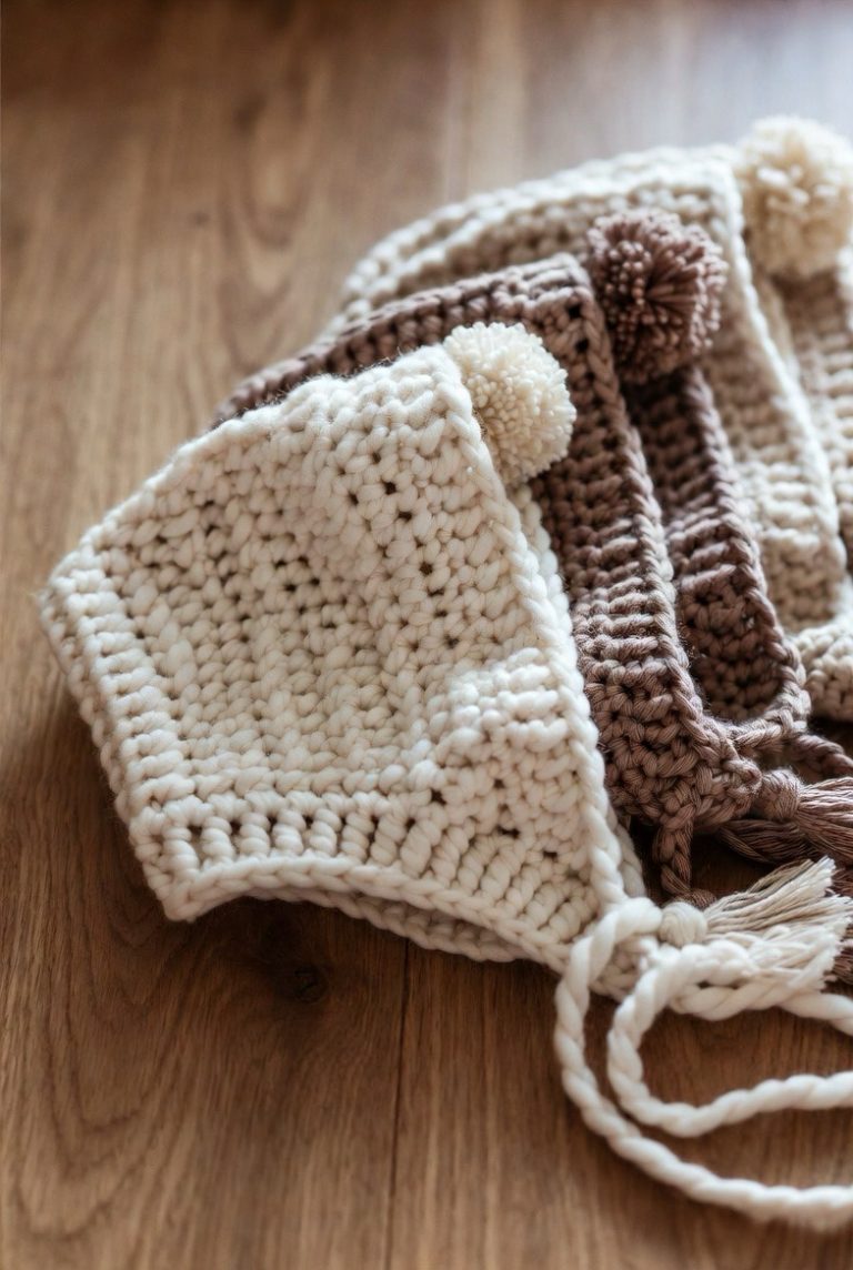 15 Cute and Cozy Crochet Baby Bonnet Ideas - Spesh View