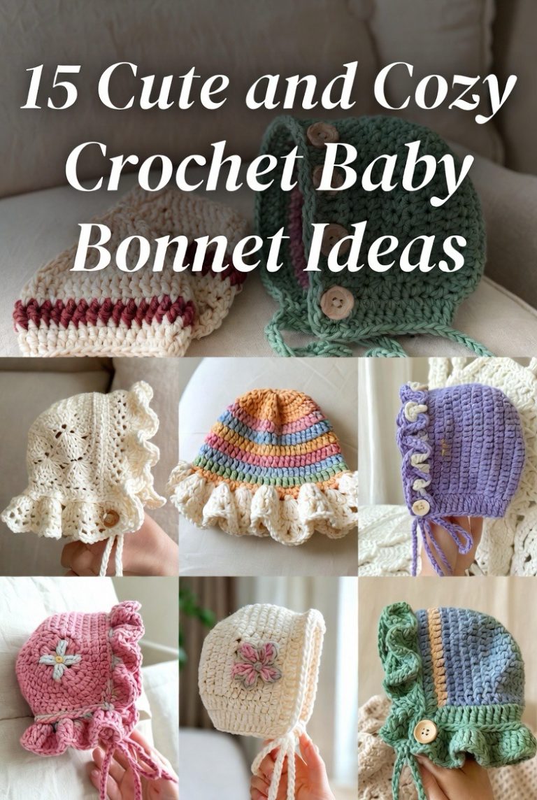 15 Cute and Cozy Crochet Baby Bonnet Ideas - Spesh View