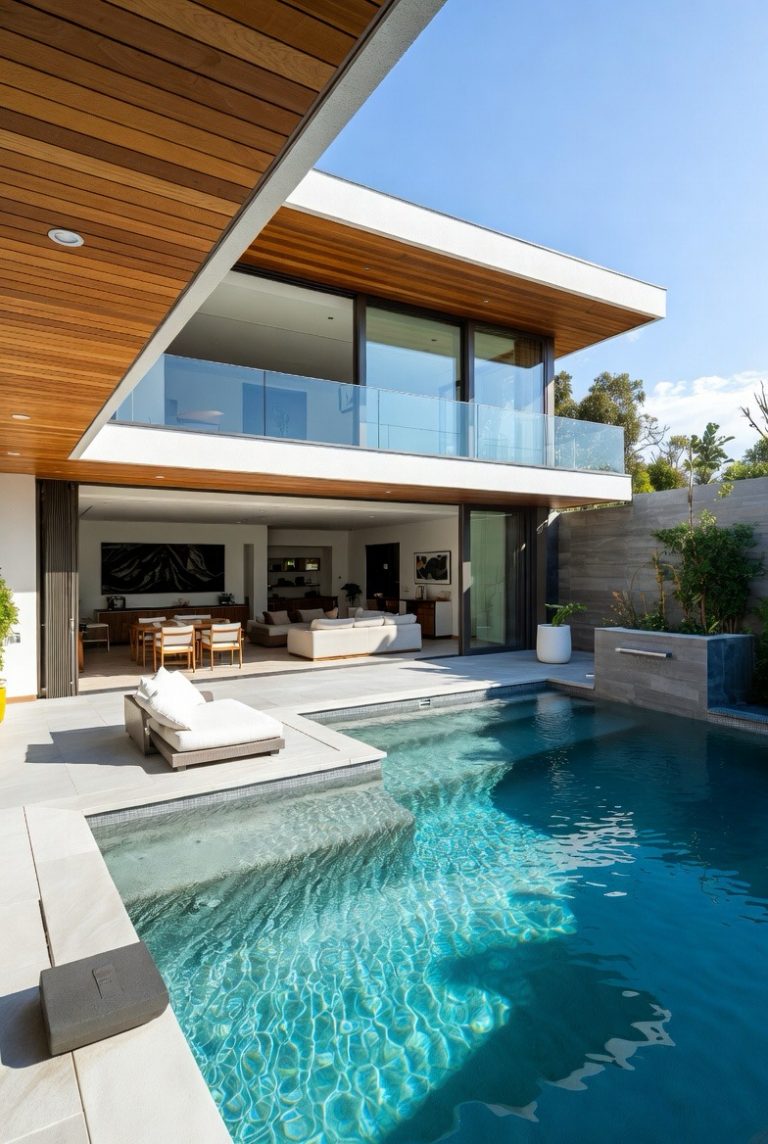 15 Sleek Modern Pool Designs to Elevate Your Backyard Oasis - Spesh View