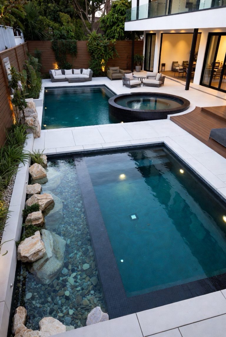 15 Sleek Modern Pool Designs to Elevate Your Backyard Oasis - Spesh View