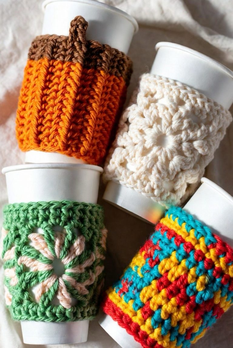16 Adorable Crochet Cup Cozy Inspiration You’ll Love Using Every Day ...