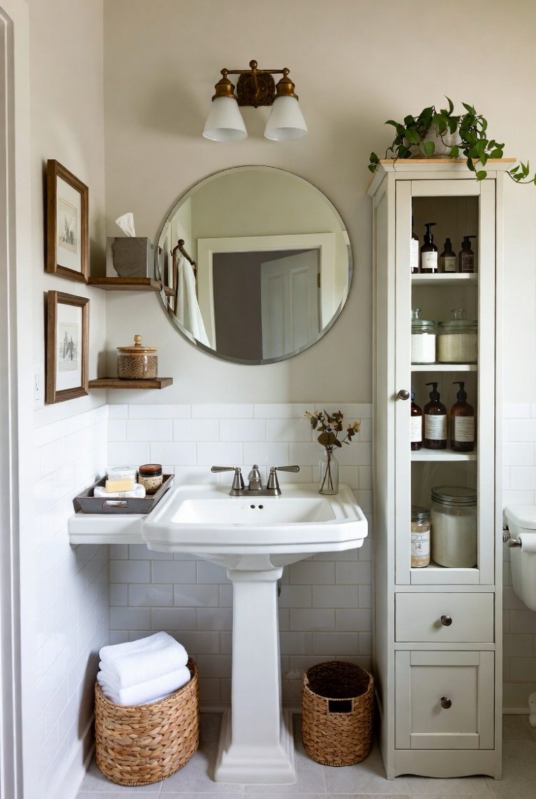 15 Smart Half Bathroom Décor Ideas That Make a Big Style Impact - Spesh ...