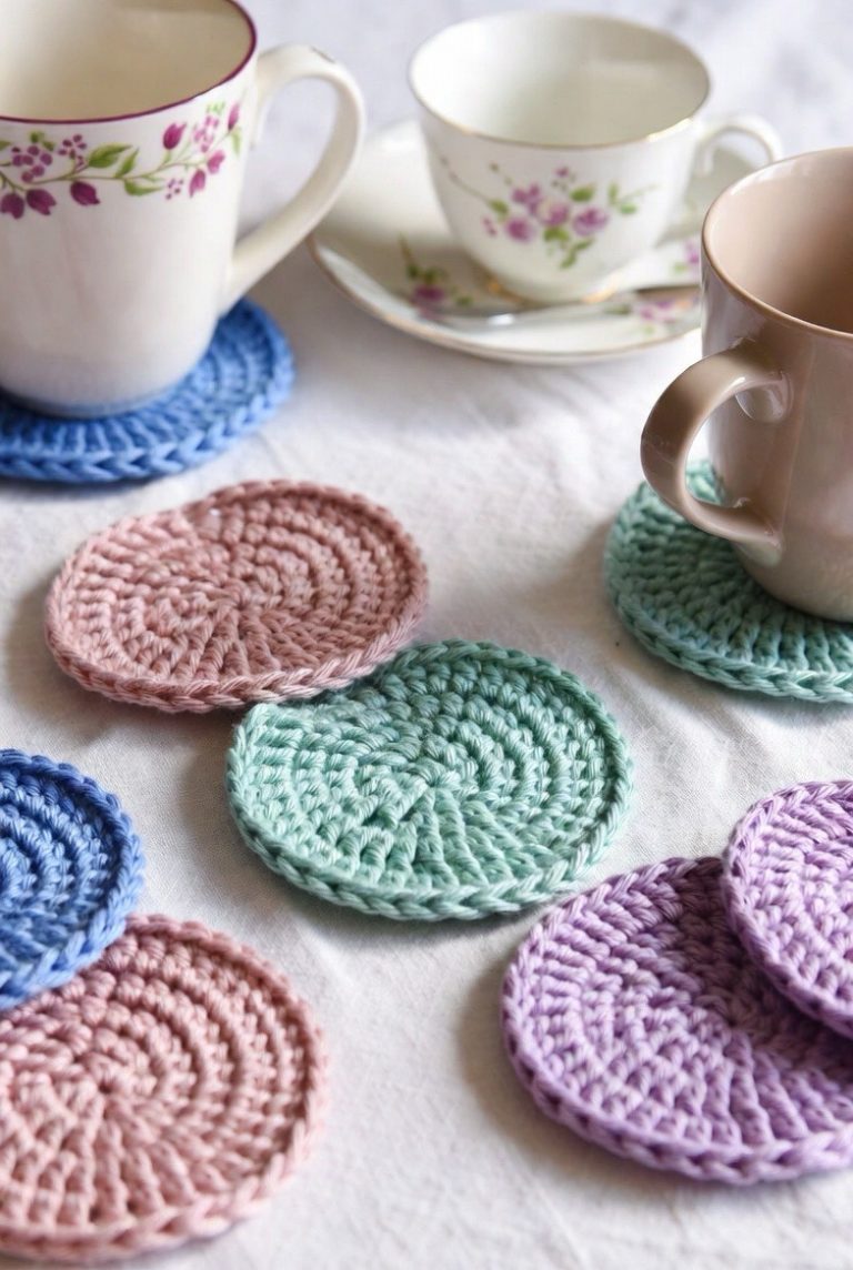 17 Fresh Crochet Coaster Ideas Perfect for Spring Decorating - Spesh View