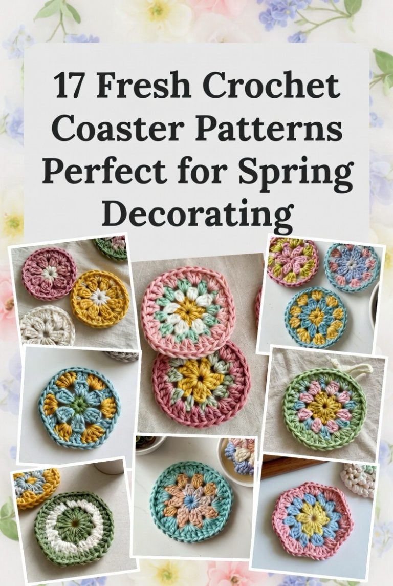17 Fresh Crochet Coaster Ideas Perfect for Spring Decorating - Spesh View