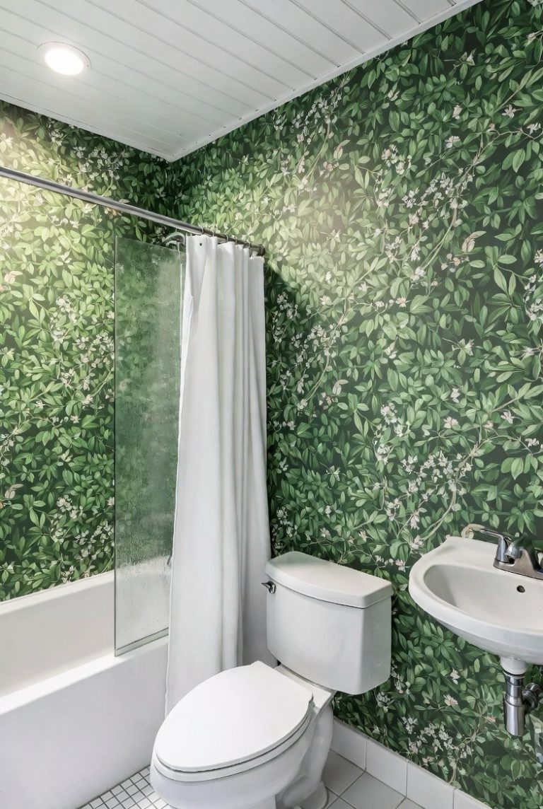 15 Gorgeous Bathroom Wallpaper Ideas for a Stylish Makeover - Spesh View